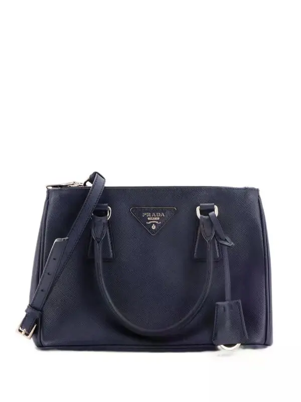 Prada Galleria Double Zip Saffiano Leather Small Tote Bag