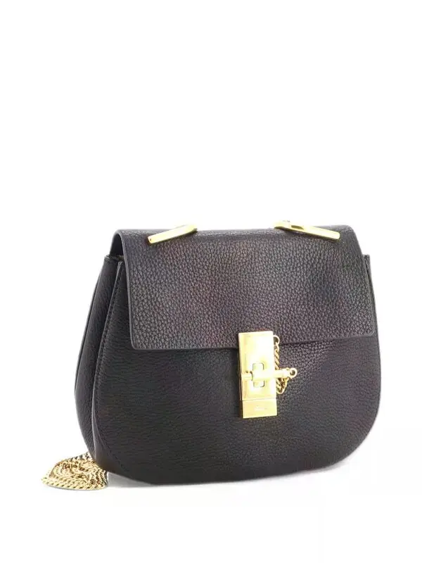 Chloé Drew Leather Small Crossbody Bag - Black