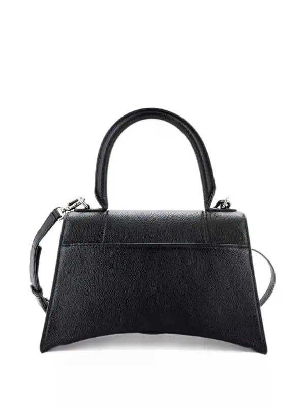 Balenciaga Hourglass Top Handle Bag Leather Small Satchel - Black