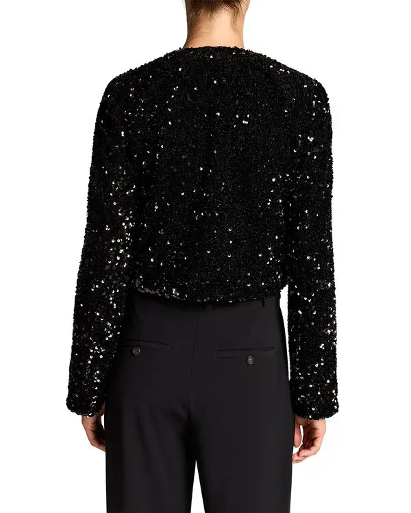 Vince Sequined Zip Front Jacket