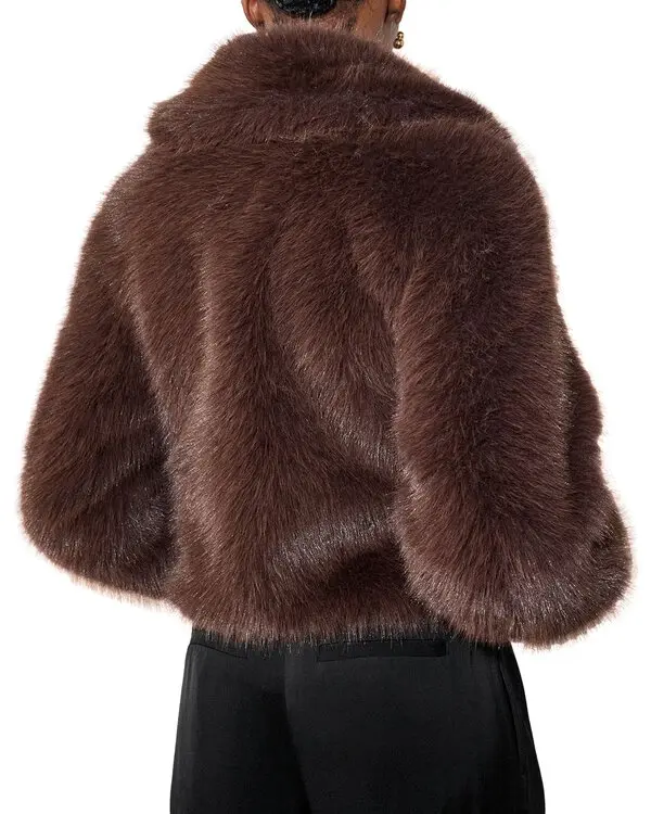 Whistles Short Faux Fur Coat