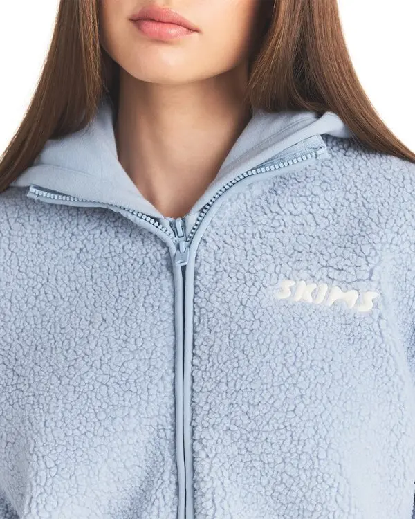 SKIMS Boxy Zip Up Jacket - Fog