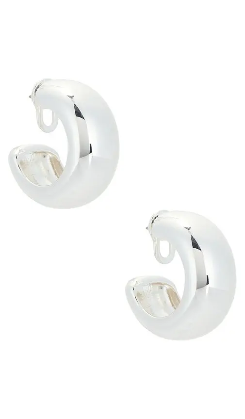 Jenny Bird Gia Hoops In Metallic - Silver