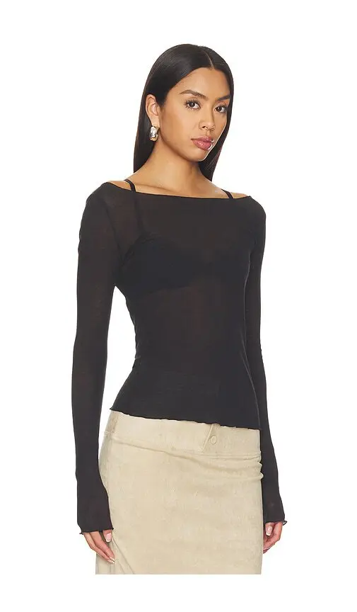 WAO Boat Neck Long Sleeve Tee
