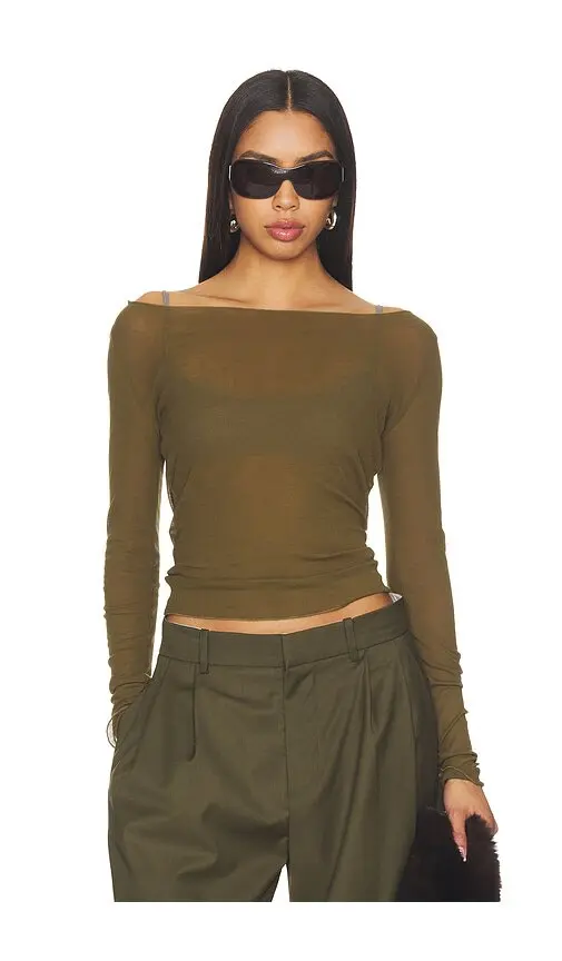 WAO Boat Neck Long Sleeve Tee