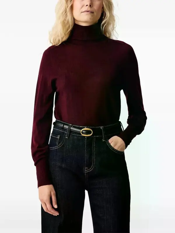 Luisa Spagnoli Manos Ribbed-knit Roll-neck Sweater
