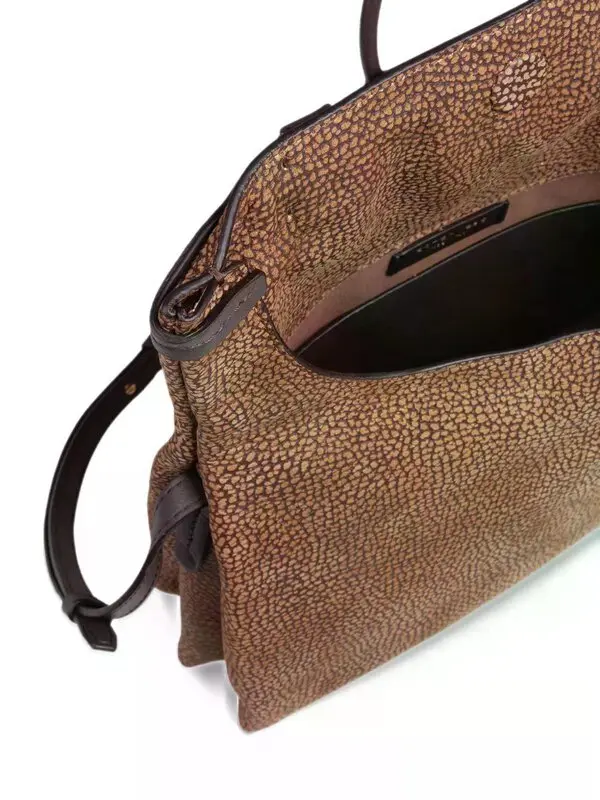 Borbonese Medium Wave Suede Shoulder Bag