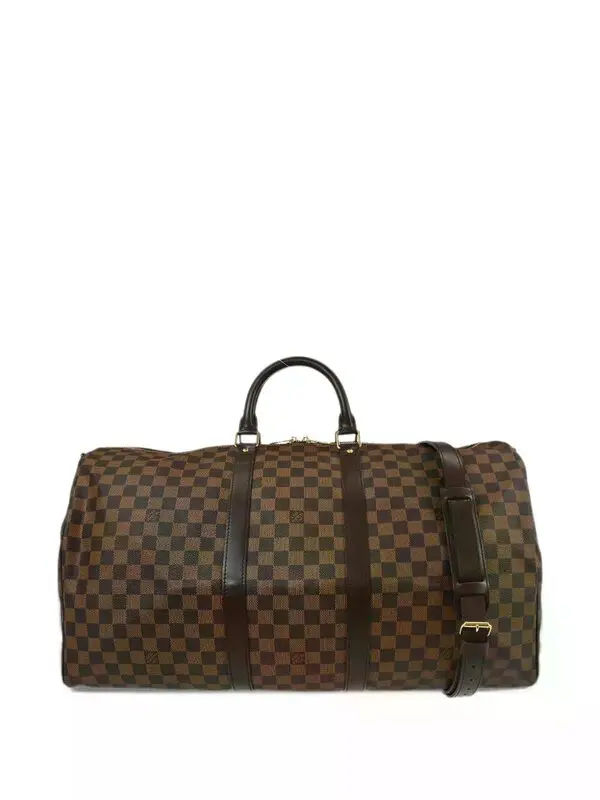 LOUIS VUITTON 55 Keepall Bandouliere Damier Duffle Bag