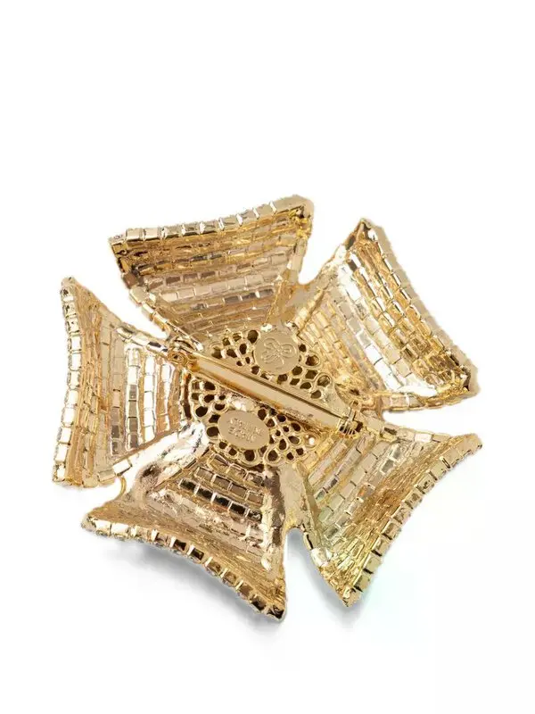 Luisa Spagnoli Rhinestone-embellished Floral Brooch