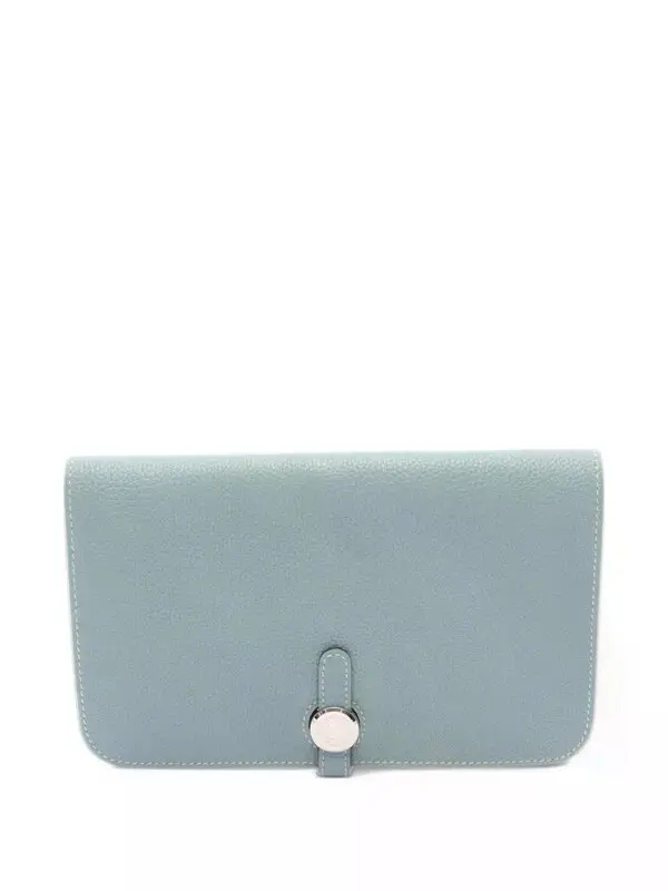 Hermès 2009 Dogon Duo Wallet - Blue