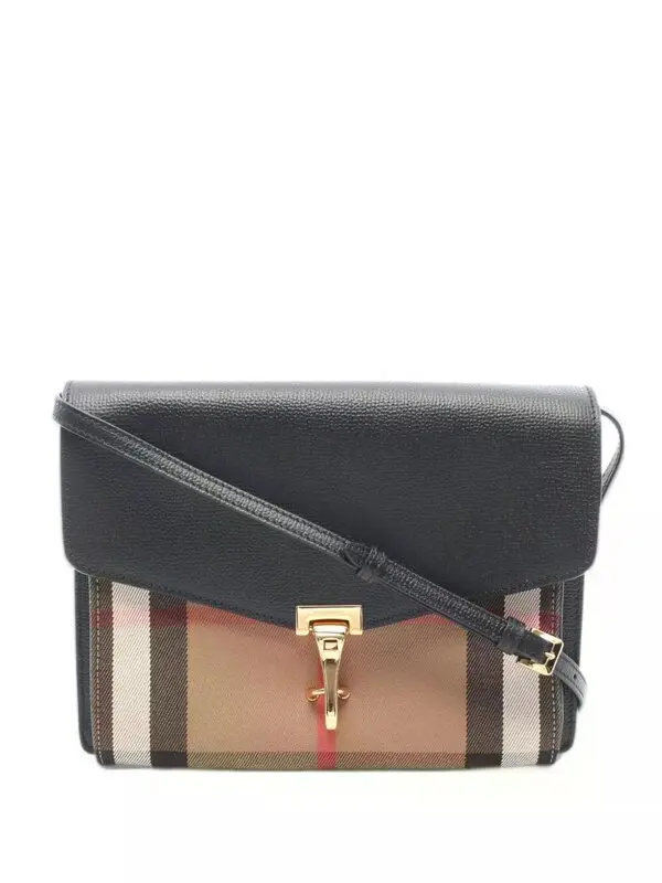 Burberry 2010s Macken Nova Check Shoulder Bag - Black
