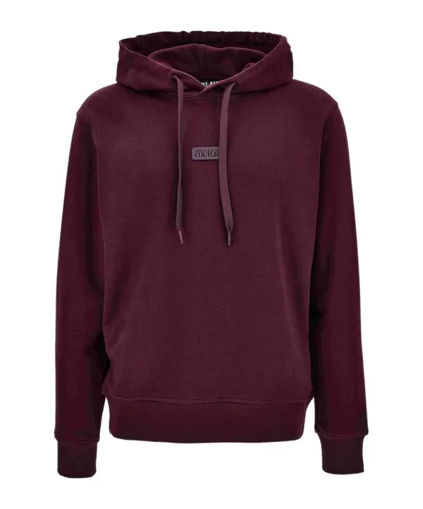 Versace Logo Plaque Drawstring Hoodie