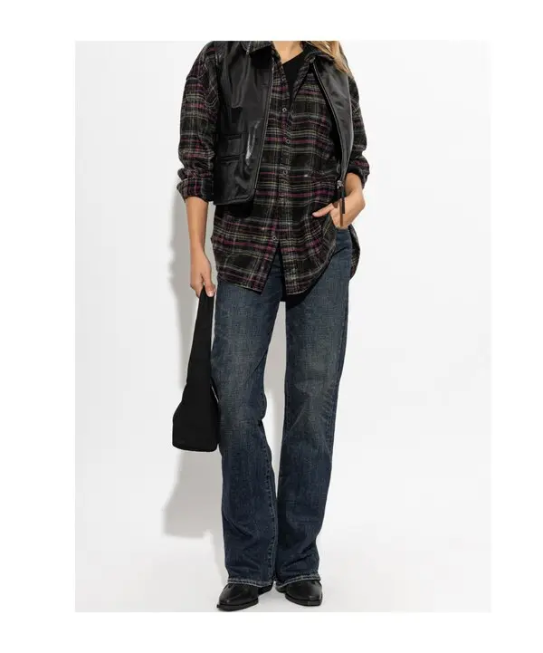 R13 Plaid-pattern Button-down Shirt
