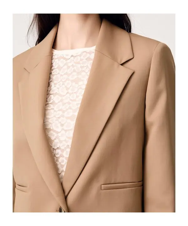 Marella Single-button Blazer With A Lapel Collar
