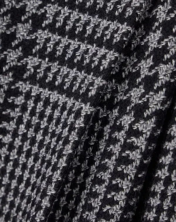 Emporio Armani High-waisted Pleated Trousers With A Houndstooth Pattern