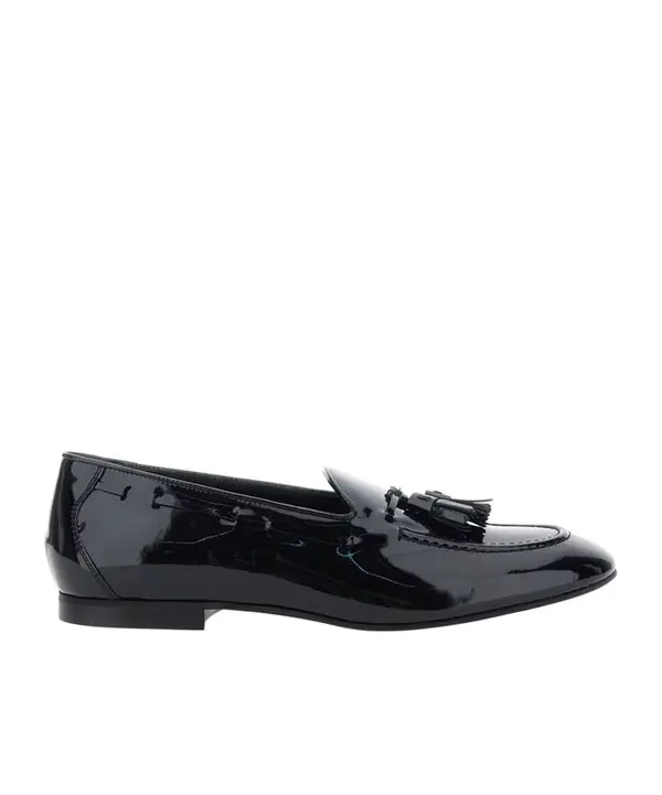 Emporio Armani Tassel Patent Loafers - Black
