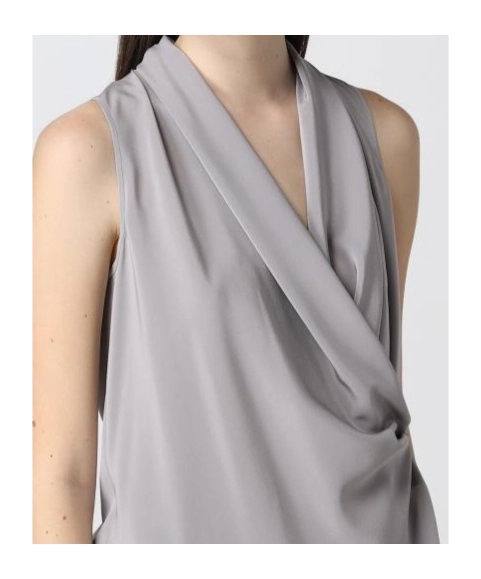 Giorgio Armani Silk Sleeveless Wrap Blouse