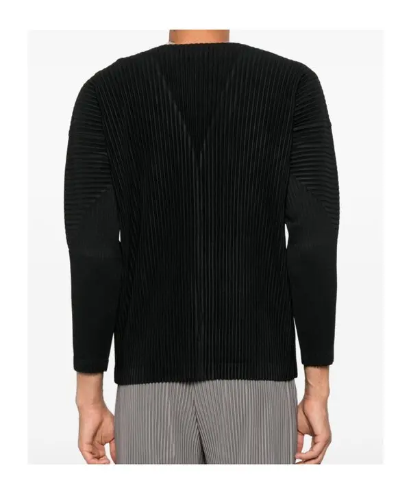 Issey Miyake Homme Plissé Buttoned V-neck Cardigan