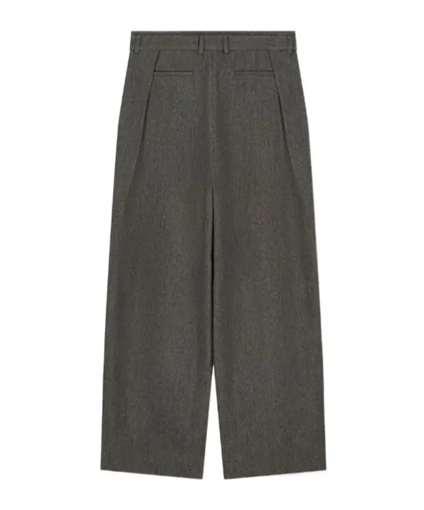 Emporio Armani Tailored Trousers In Wool Blend With Herringbone Pattern