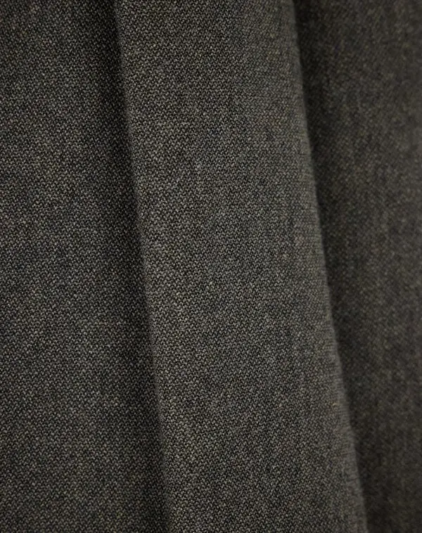 Emporio Armani Tailored Trousers In Wool Blend With Herringbone Pattern