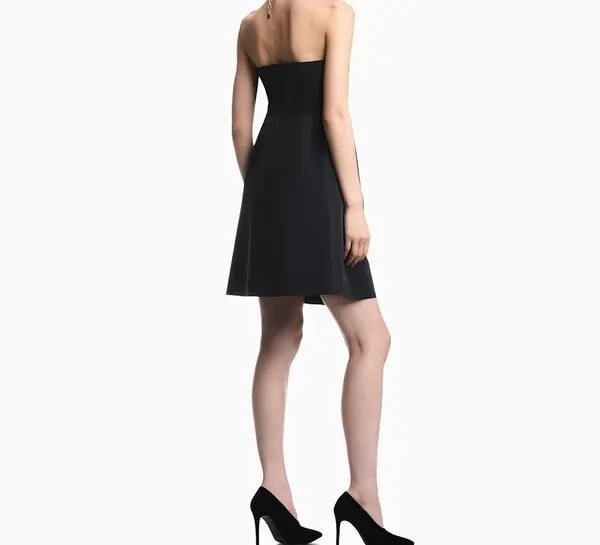 Emporio Armani Draped Strapless Dress