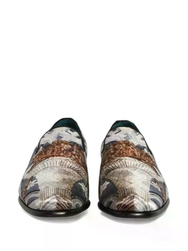 Dolce & Gabbana Floral-tapestry Embroidered Loafers