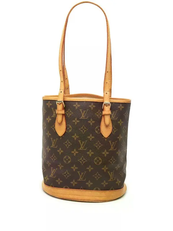 LOUIS VUITTON 1998 Monogram Petit Bucket Bag - Brown