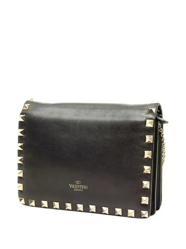 Valentino Garavani 2000-2017 Leather Rockstud Wallet On Chain Crossbody Bag