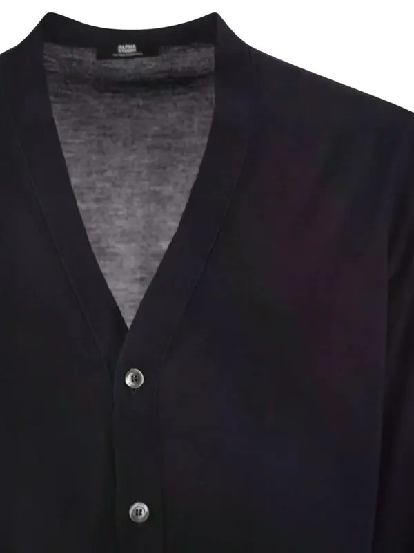 Alpha Studio V-neck Merino Wool Cardigan
