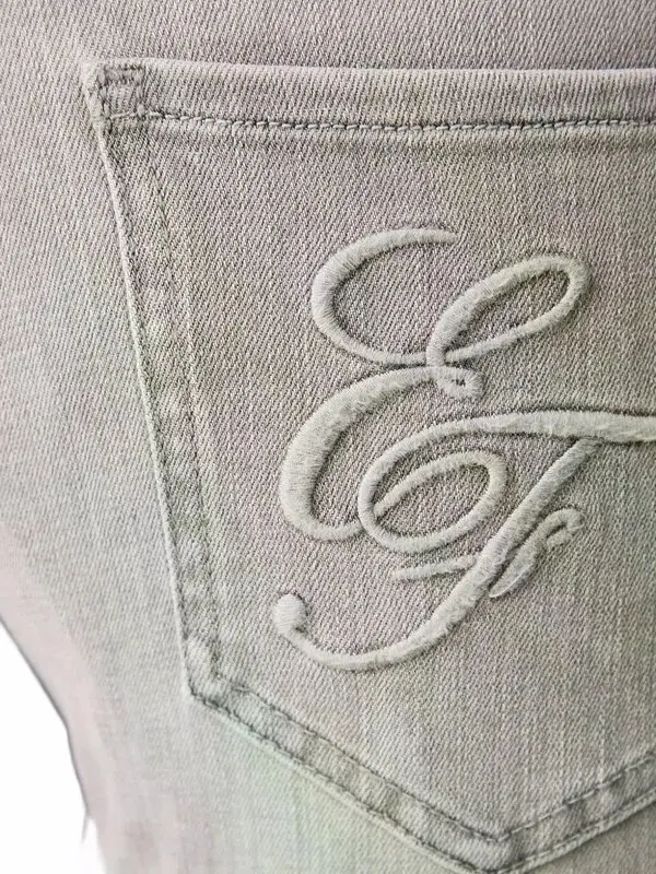 Elisabetta Franchi Embroidered-logo Jeans