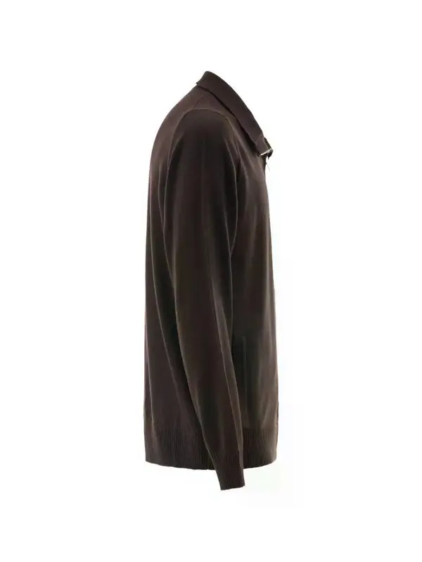 Alpha Studio Merino Wool Zip-up Cardigan