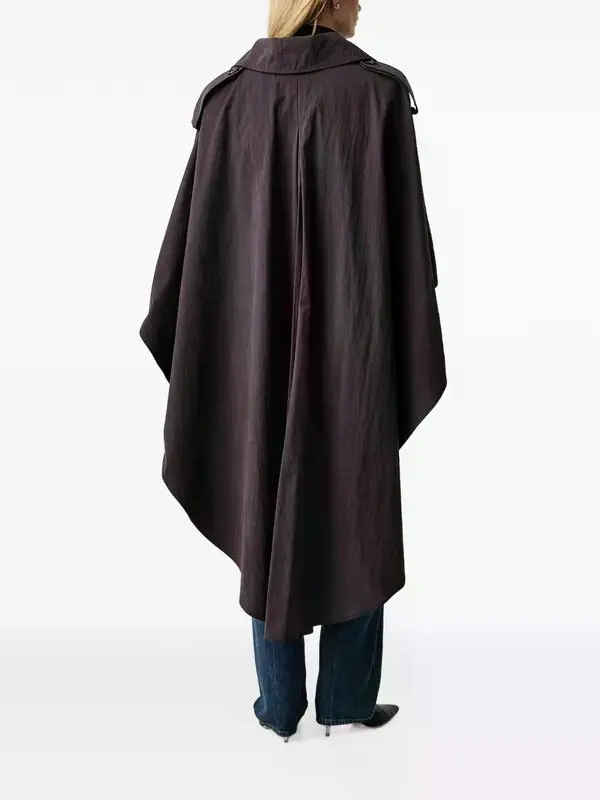 Elisabetta Franchi Double-breasted Cape-detail Trench Coat