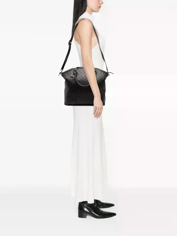 Gucci 2000-2015 Large Microguccissima Gg Charm Dome Satchel