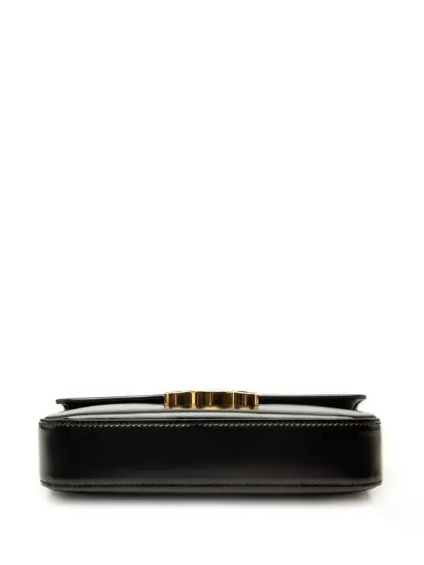 Celine 2022 Shiny Calfskin Claude Chain Shoulder Bag - Black