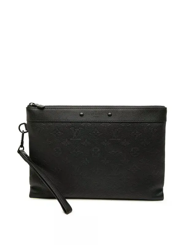 LOUIS VUITTON 2021-2026 Monogram Shadow Pochette To Go Clutch Bag