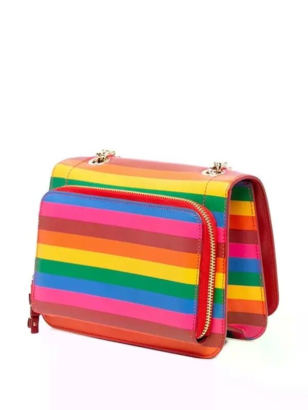FERRAGAMO 2015-2026 Leather Vara Rainbow Crossbody Bag