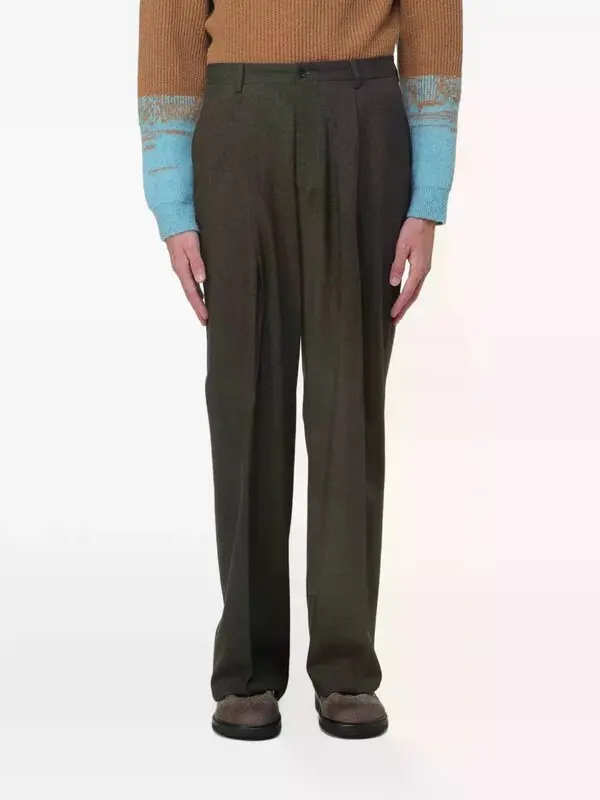 PAURA Egon Pleated Straight-leg Trousers