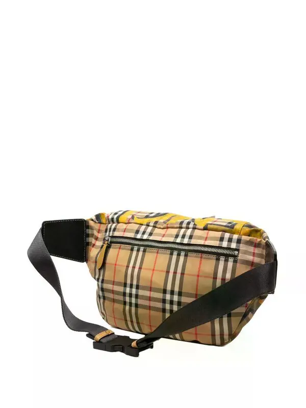 Burberry 2024 Large House Check Canvas Graffiti Sony Belt Bag