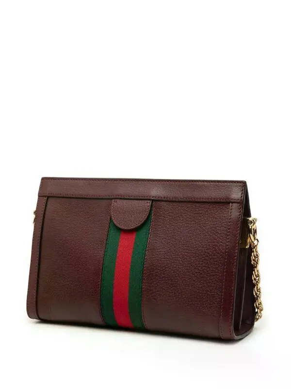 Gucci 2000-2015 Small Calfskin Web Ophidia Chain Crossbody Bag