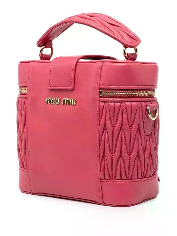 Miu Miu 2010-2026 Matelasse Nappa Top Handle Vanity Case Satchel