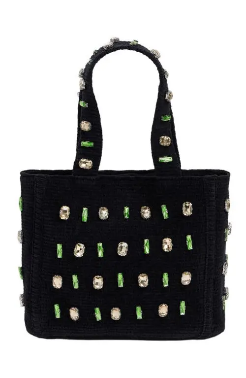 Sandro Knit Bag With Stones