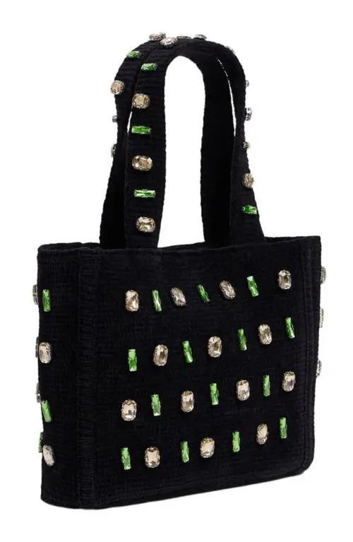 Sandro Knit Bag With Stones