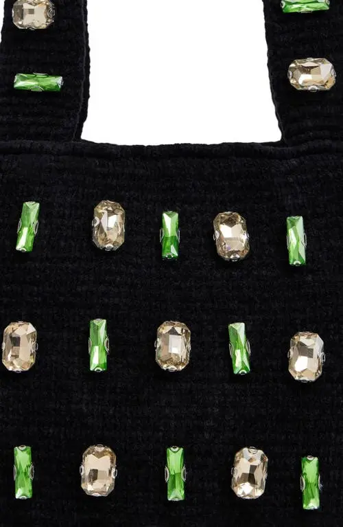 Sandro Knit Bag With Stones