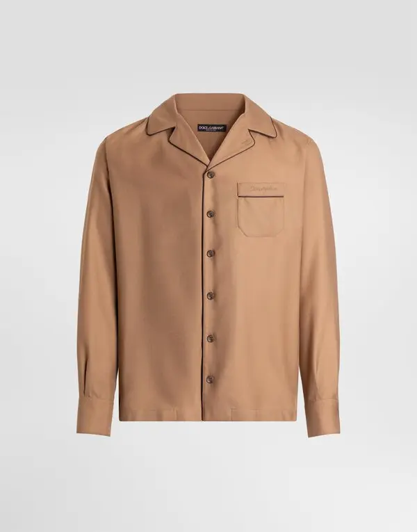 Dolce & Gabbana Hawaii Wool Twill Shirt