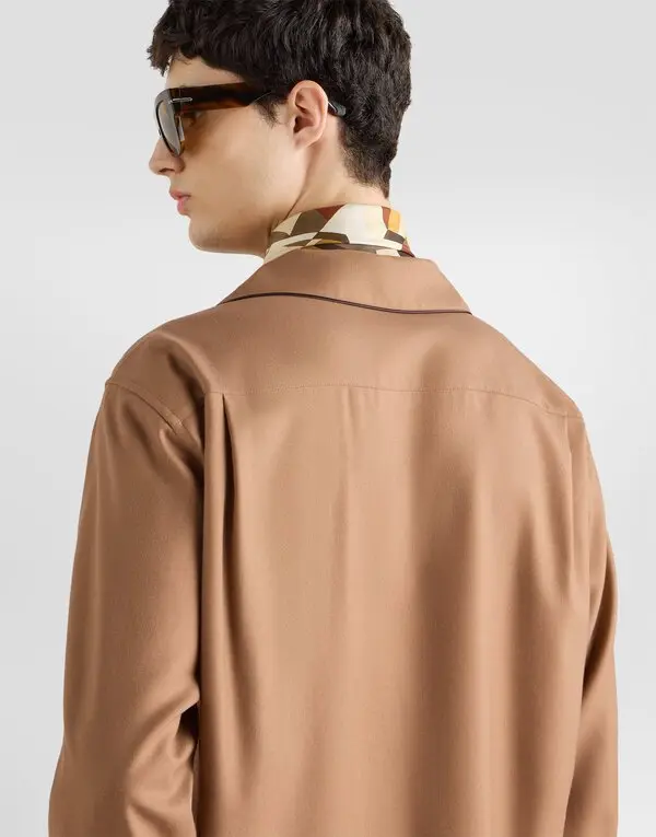 Dolce & Gabbana Hawaii Wool Twill Shirt