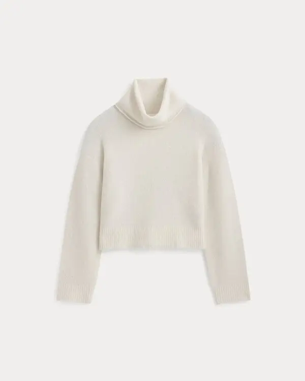 Everlane Bouclé Oversized Turtleneck Sweater - Bone