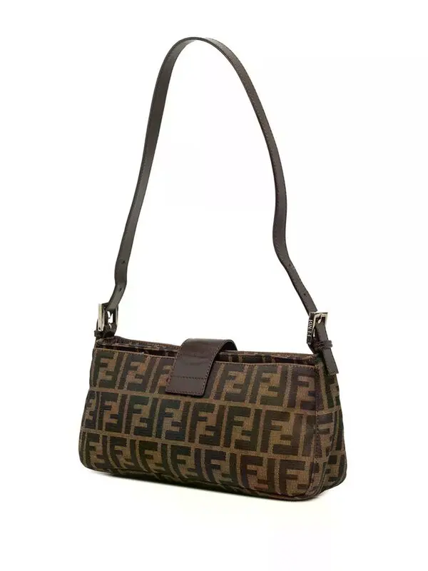Fendi 1990-2010 Zucca Canvas Shoulder Bag
