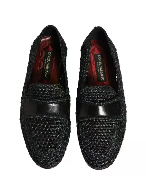 Dolce & Gabbana Woven Slip-on Loafers
