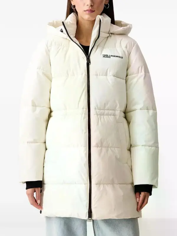 Karl Lagerfeld Logo-print Hooded Puffer Coat