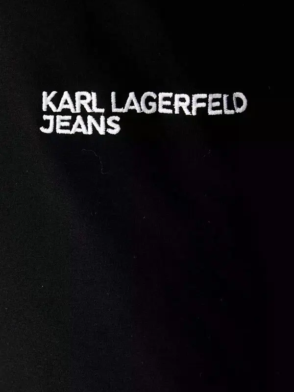 Karl Lagerfeld Logo-embroidered Flared Mini Dress